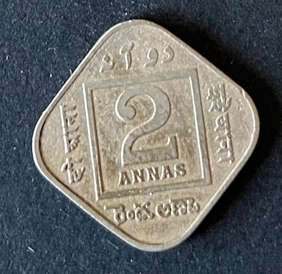1919 British India 2 Annas Coin King George V & Emperor KM#516 - Etsy