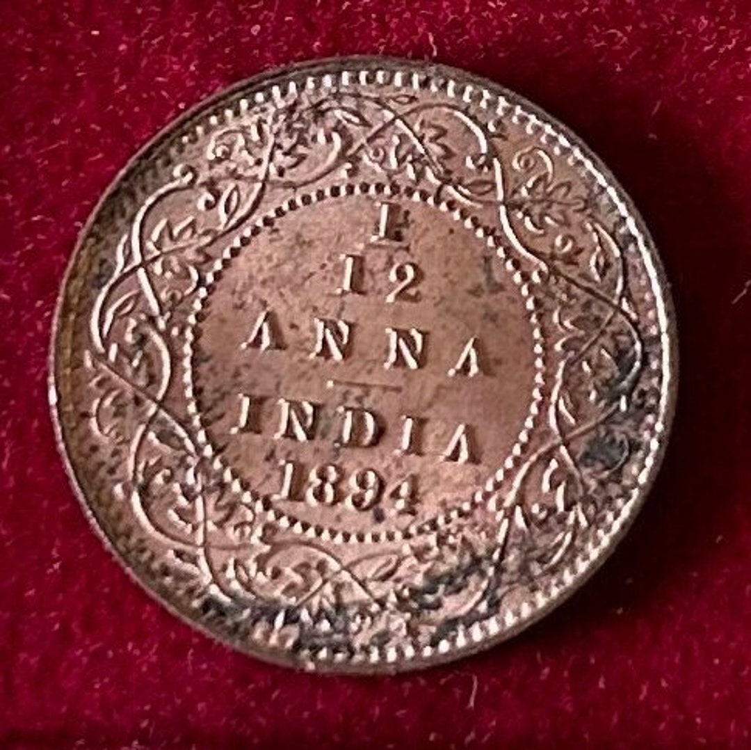 1⁄12 Anna India 1894 - Queen Victoria British India -pre Independence ...