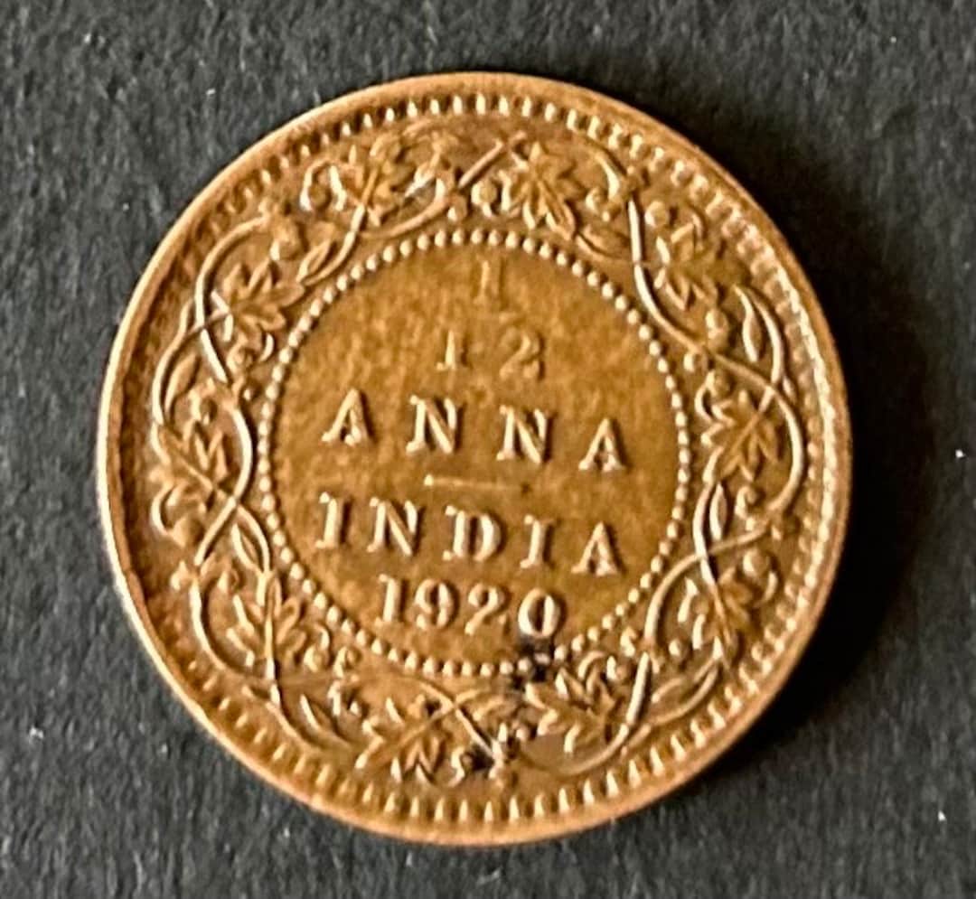 1⁄12 Anna India 1920 - King George V British India -pre Independence ...