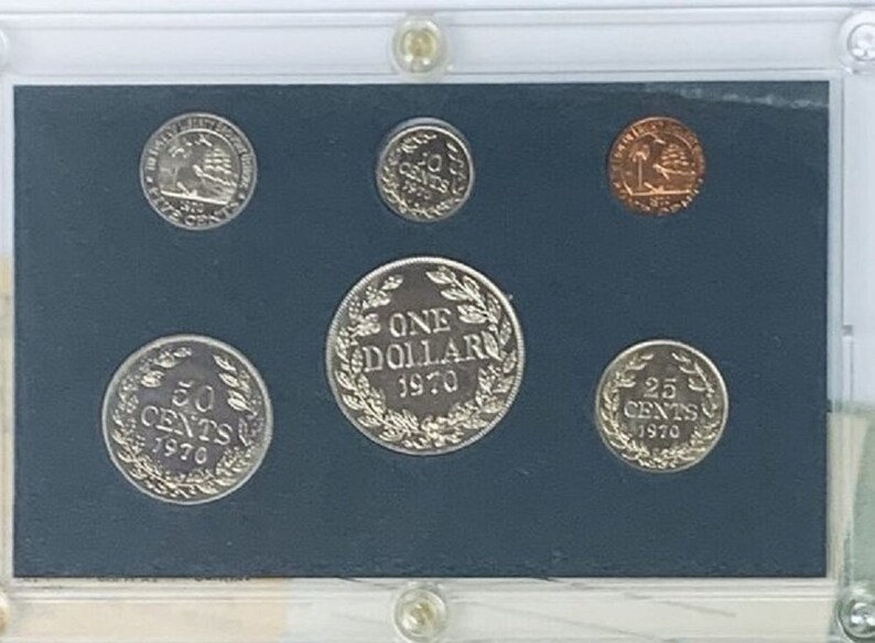 Liberia 6 Proof Coins Set 1970 - in Box - Etsy
