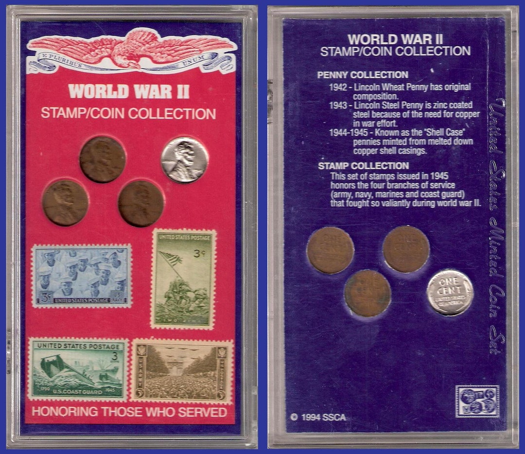 World War II Stamp/coin Collection Own A Piece of History Rare - Etsy