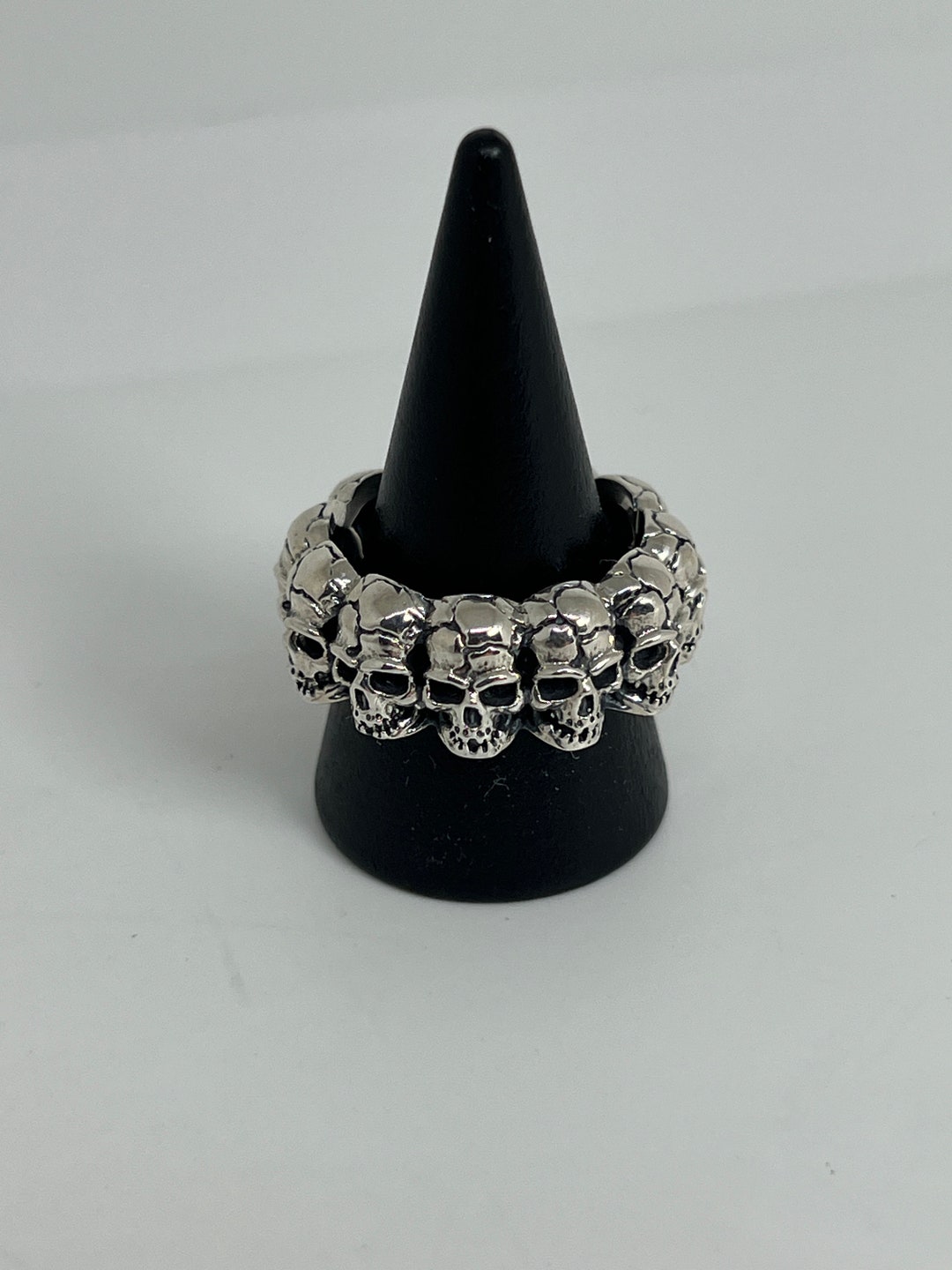 Mens Sterling Silver Scalp Ring Modern and Edgy Accessory for Him - Etsy