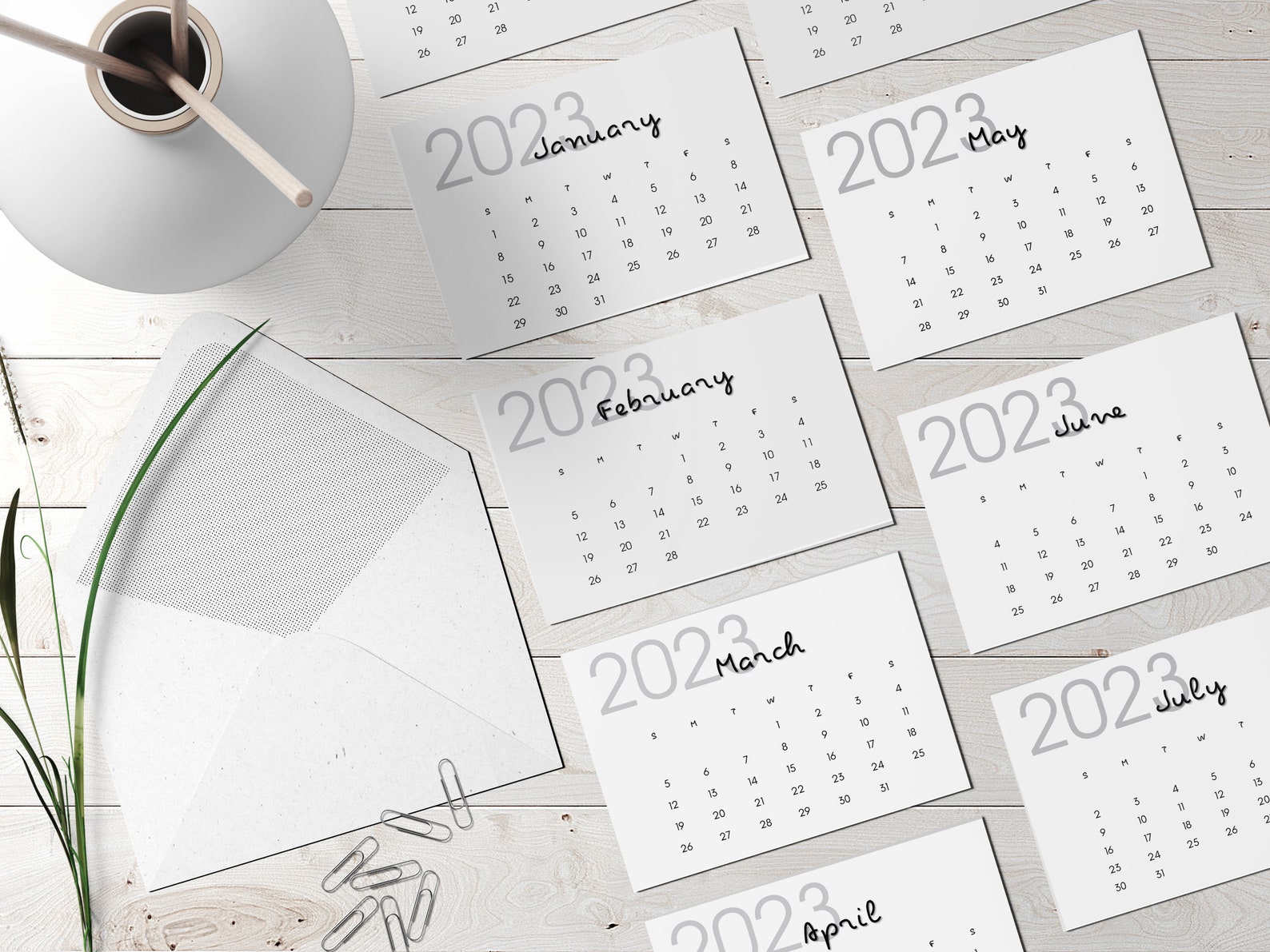 Printable Planner Cards 2023 3x2 Inches Mini Calendar - Etsy