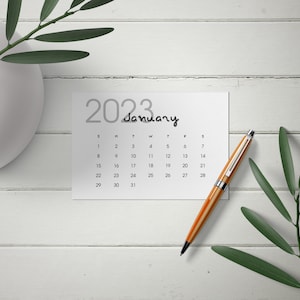 Printable Planner Cards 2023 3x2 Inches Mini Calendar - Etsy