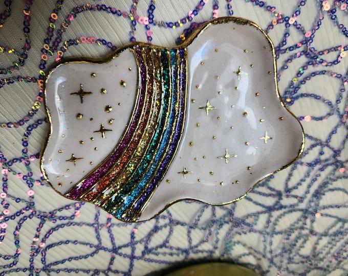 Rainbow Sky Trinket Dish - Etsy
