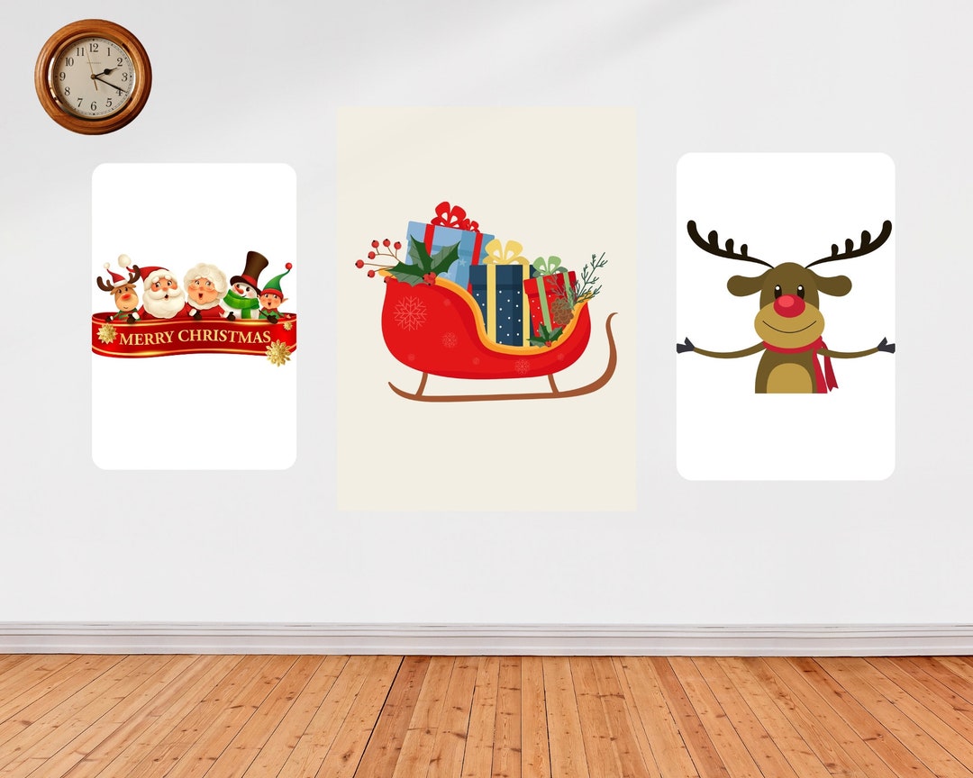 Set of 3 Christmas Prints, Christmas Wall Art, Christmas Printables ...