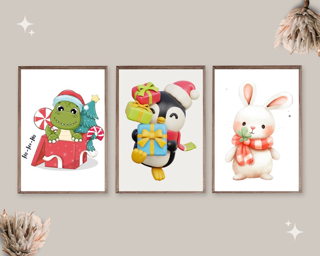 Set of 3 Christmas Prints, Christmas Wall Art, Christmas Printables ...