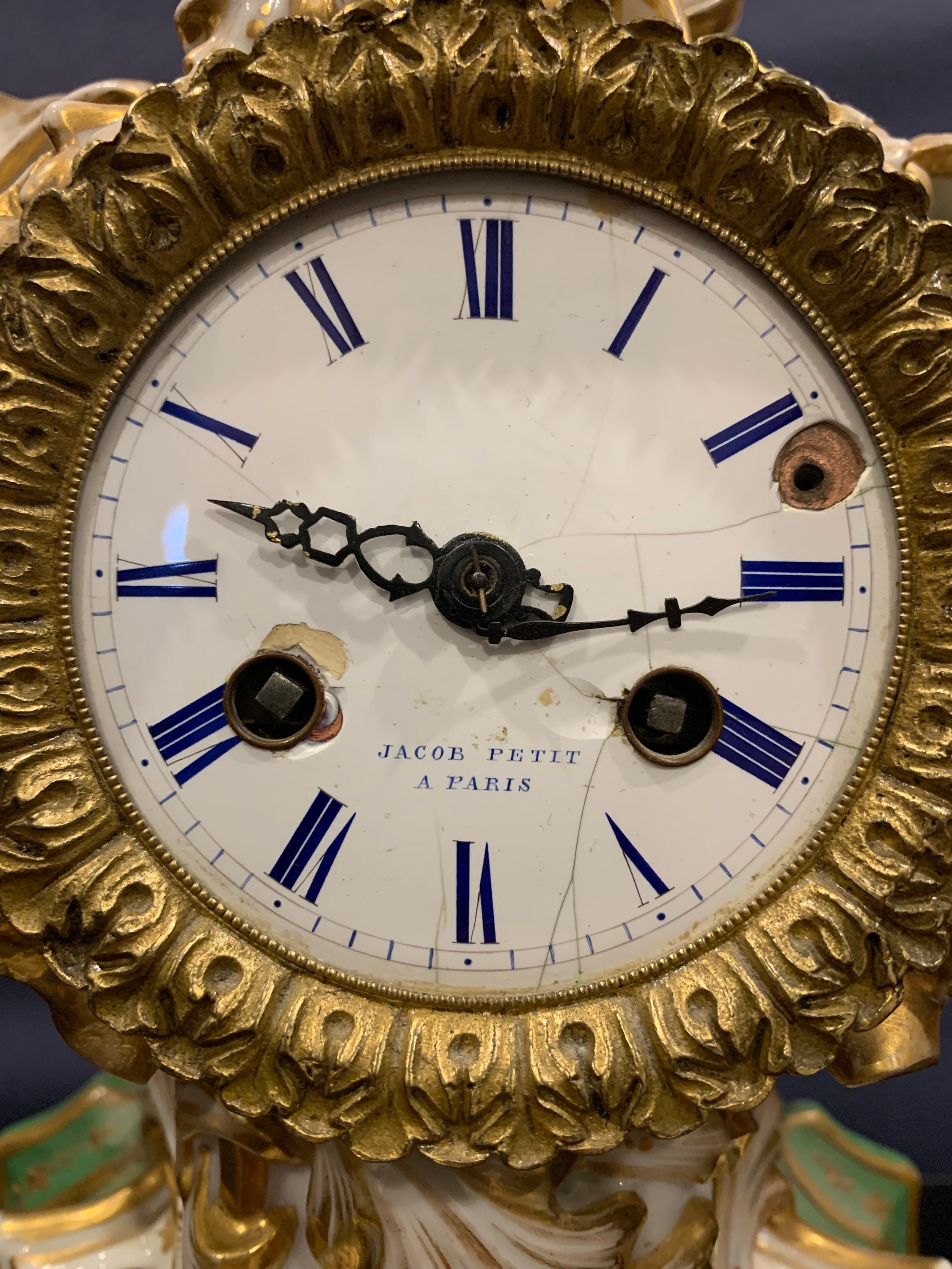 Jacob Petit Paris Porcelain Vintage Clock - Etsy