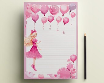 Pink, Girl, Party, Birthday, Invitation Border Frame SVG Files Digital ...