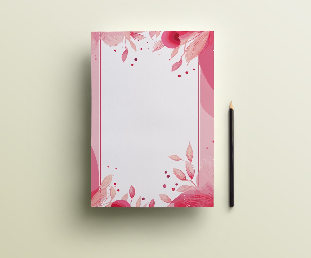 Pink, Girl, Party, Birthday, Invitation Border Frame SVG Files Digital ...