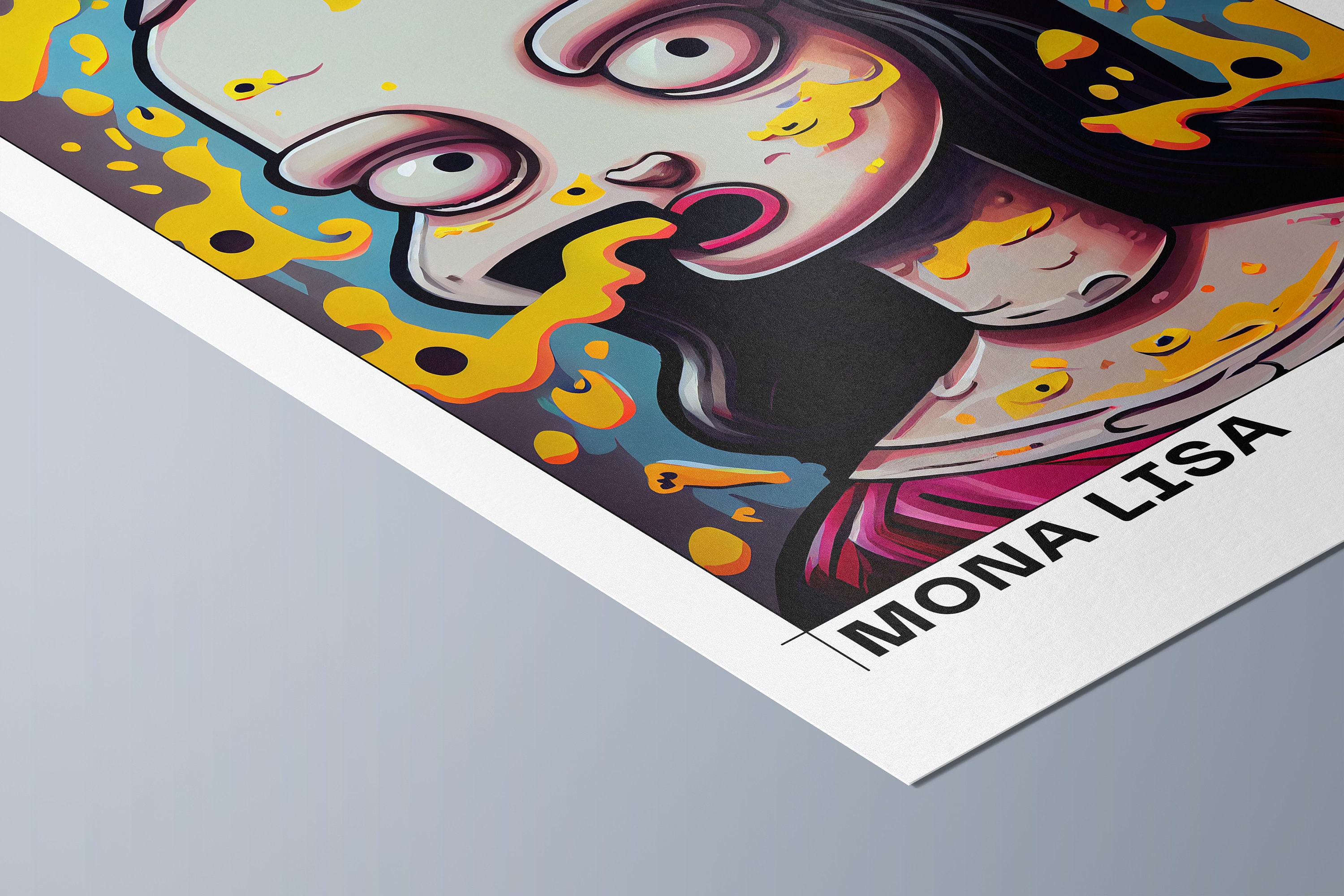Fine Art Print File: Mona Lisa Art Wall Decor Abstract Painting Pop Art ...
