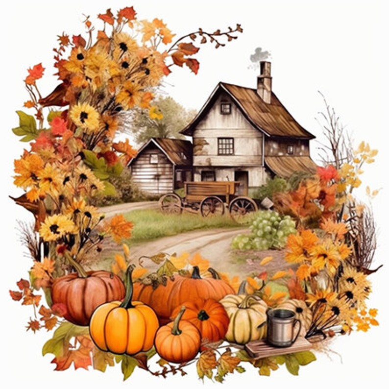 Autumn, Halloween, Pumpkin Cozy Fall SVG Files Digital Clip Art for ...