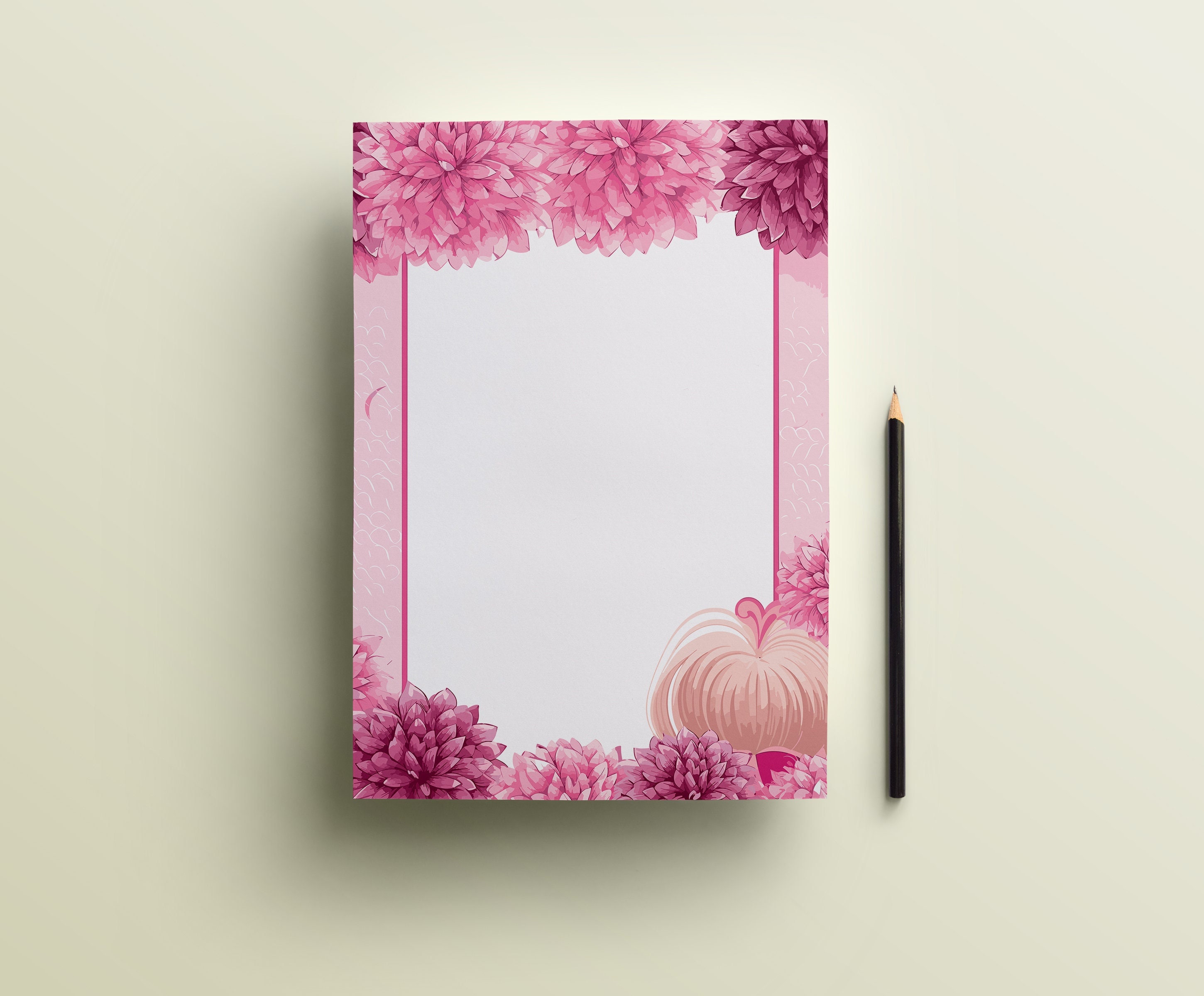 Pink, Girl, Party, Birthday, Invitation Border Frame SVG Files Digital ...