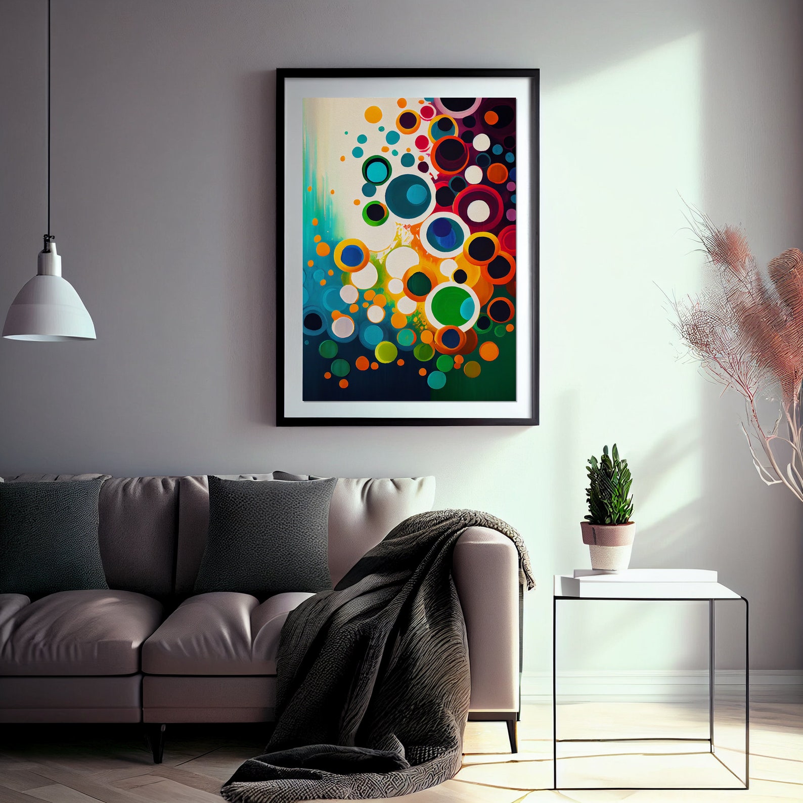 Fine Art Print File: Colorful Rings Circle Circles Round Pattern ...
