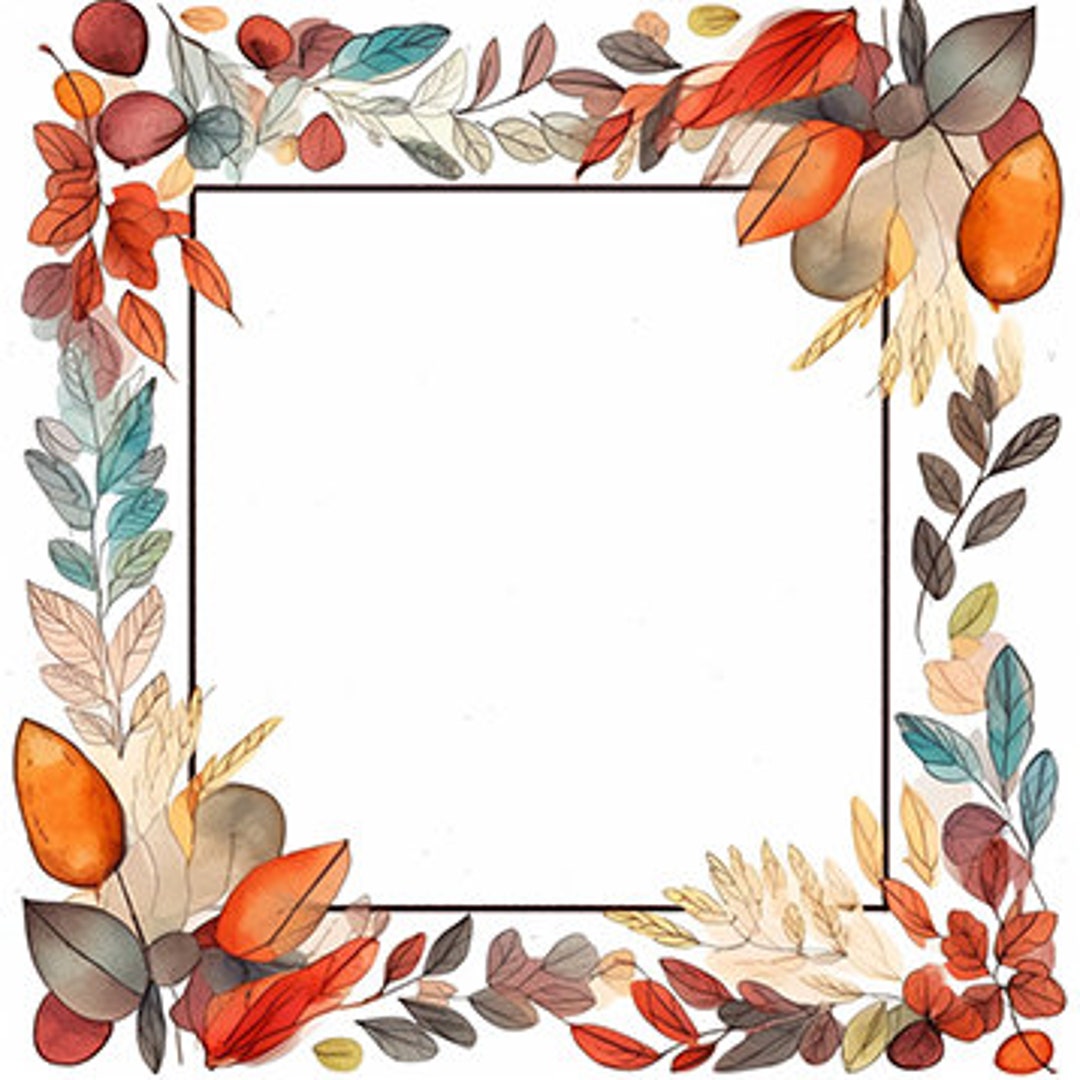 Autumn, Halloween, Leaves Border SVG Files Digital Clip Art for Cricut ...
