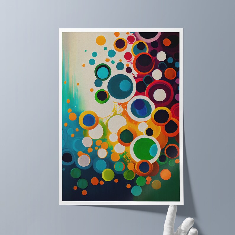 Fine Art Print File: Colorful Rings Circle Circles Round Pattern ...