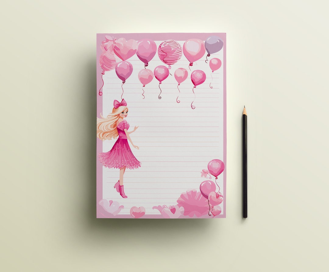 Pink Girl Party Birthday Invitation Border Frame SVG Files - Etsy