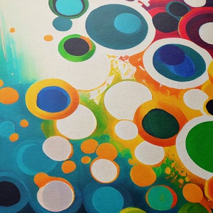 Fine Art Print File: Colorful Rings Circle Circles Round Pattern ...