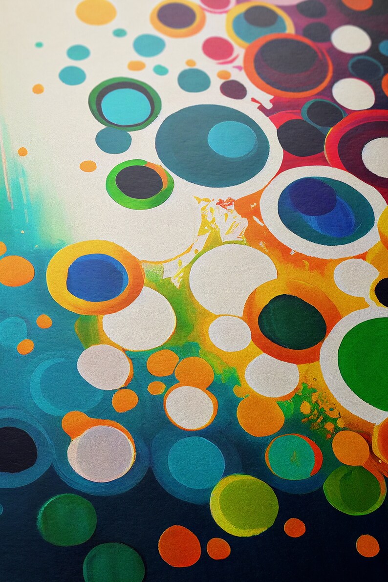 Fine Art Print File: Colorful Rings Circle Circles Round Pattern ...
