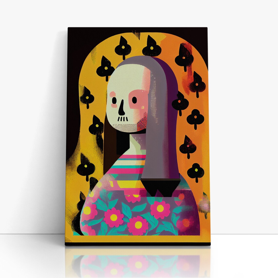 Fine Art Print File: Mona Lisa Portrait Wall Decor Digital Oil Painting ...