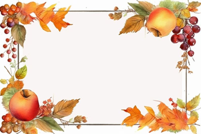 Autumn, Halloween, Leaves Border SVG Files Digital Clip Art for Cricut ...
