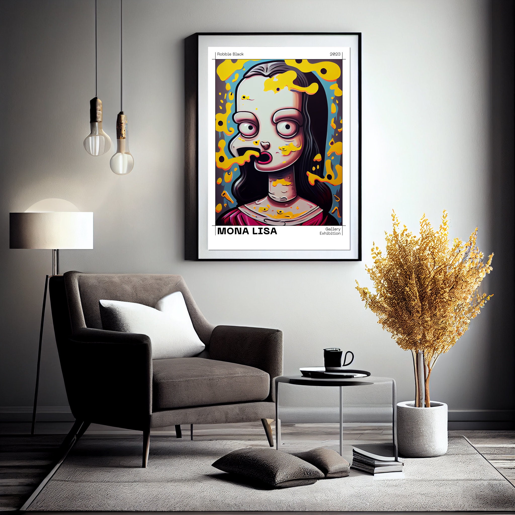 Fine Art Print File: Mona Lisa Art Wall Decor Abstract Painting Pop Art ...