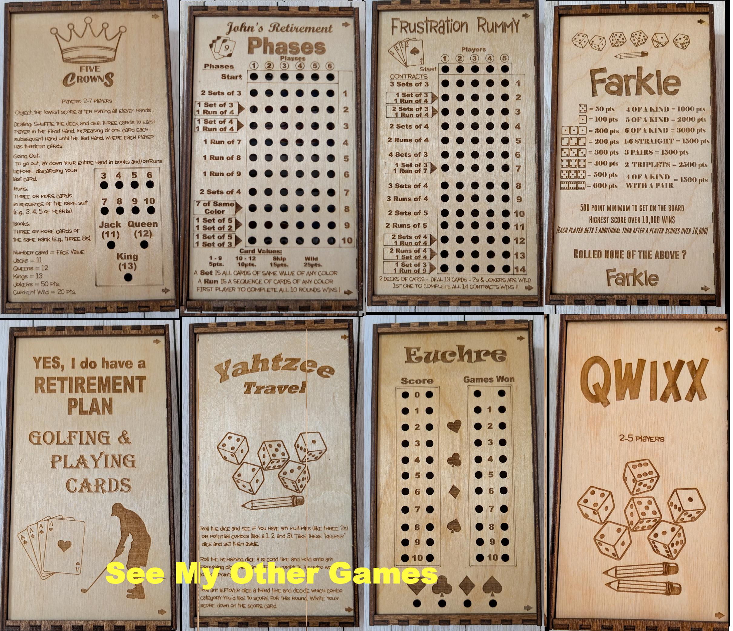Phases Deluxe Laser Engraved Stained & Sealed Game Box - INTEGRATED ...