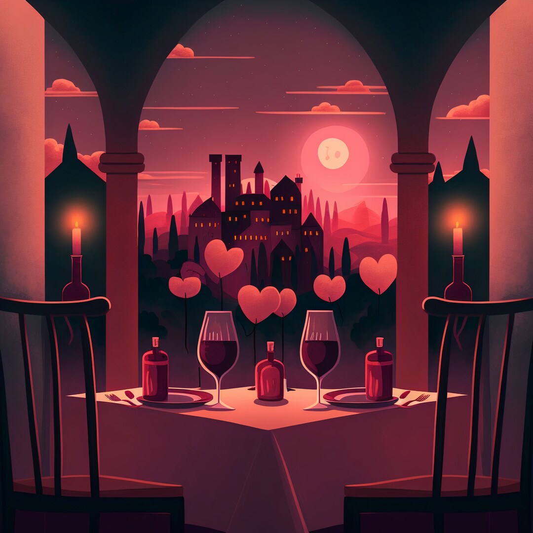 5 Valentine's Day Digital Artworks, Cute Love Digital, Valentine ...