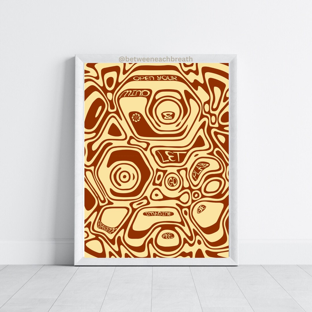 Funky Einstein Quote Poster, Retro 80s Interior Art - Etsy