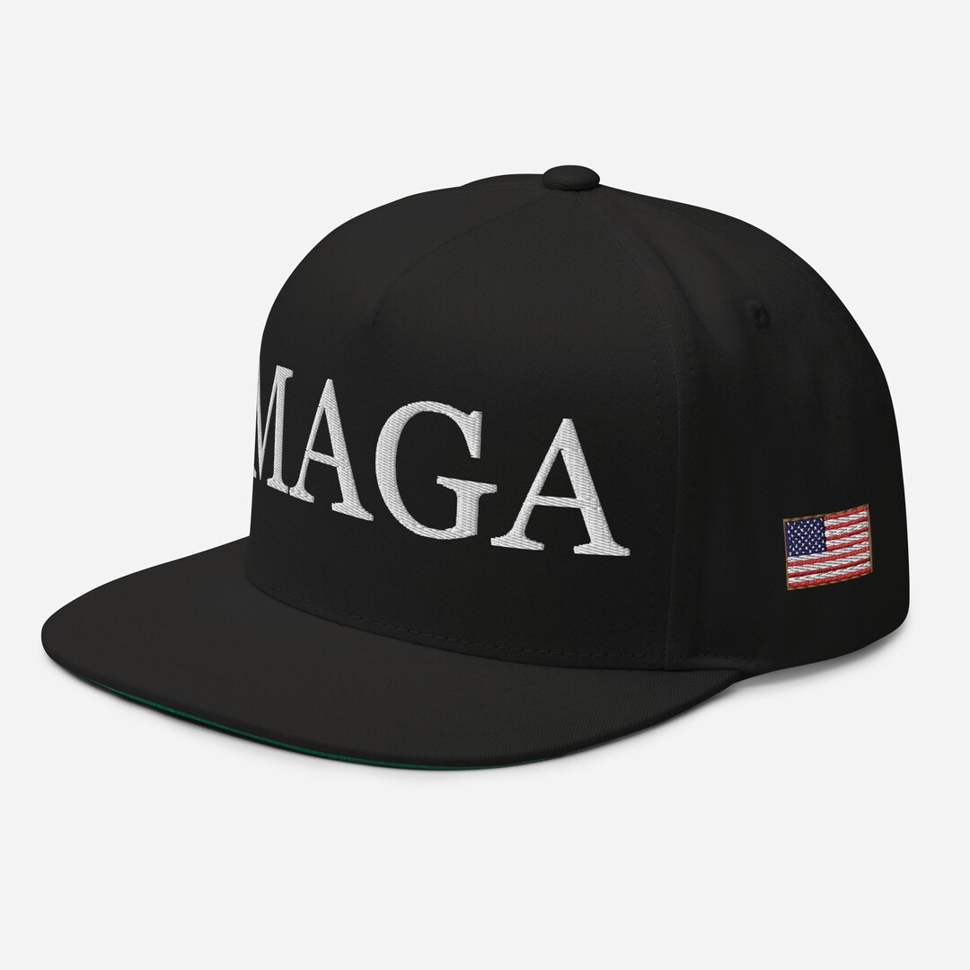 100% Cotton 3D MAGA Hat 45-47 With American Flag | White Lettering - Etsy