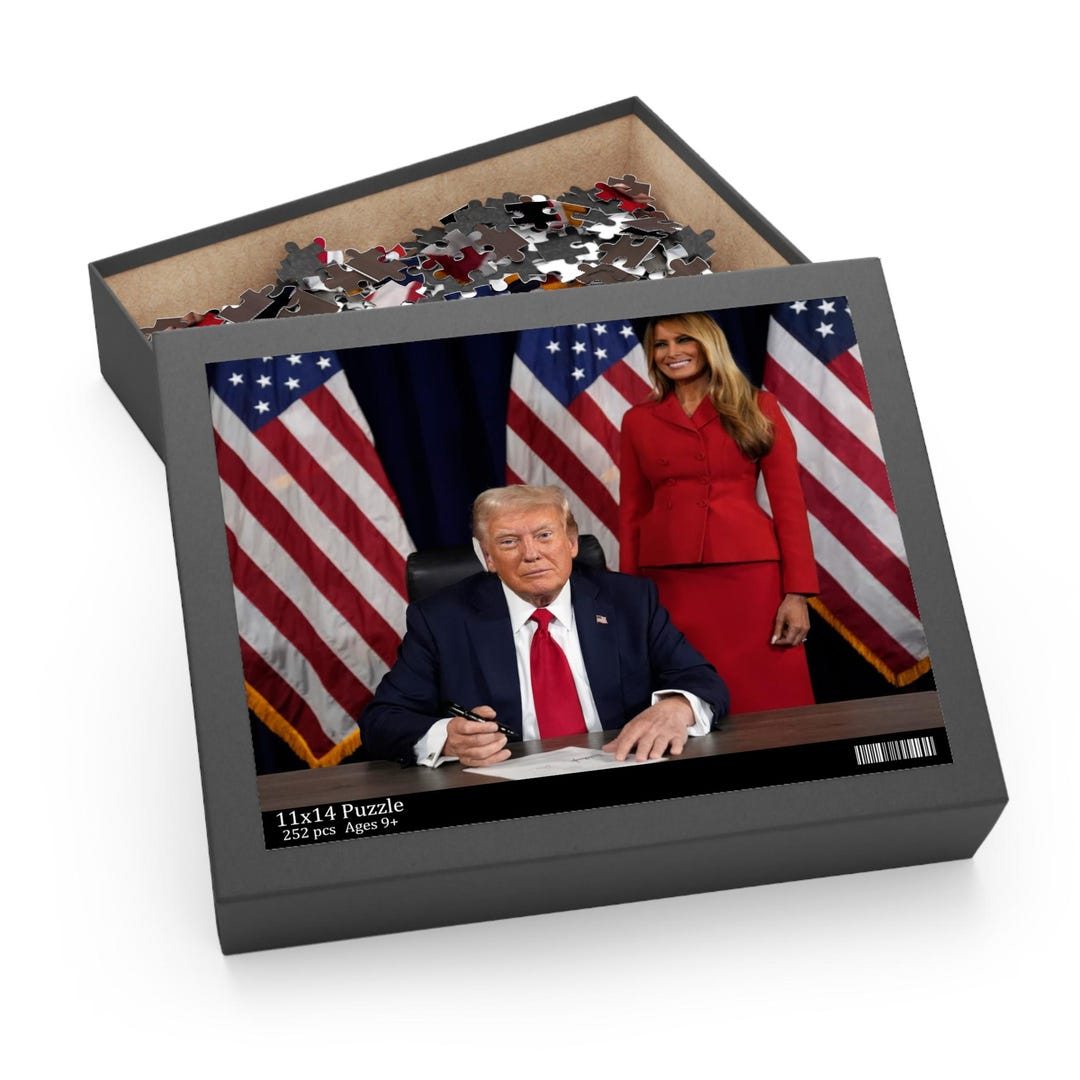 President Trump and First Lady Melania Trump Puzzle Patriotic Fun for ...