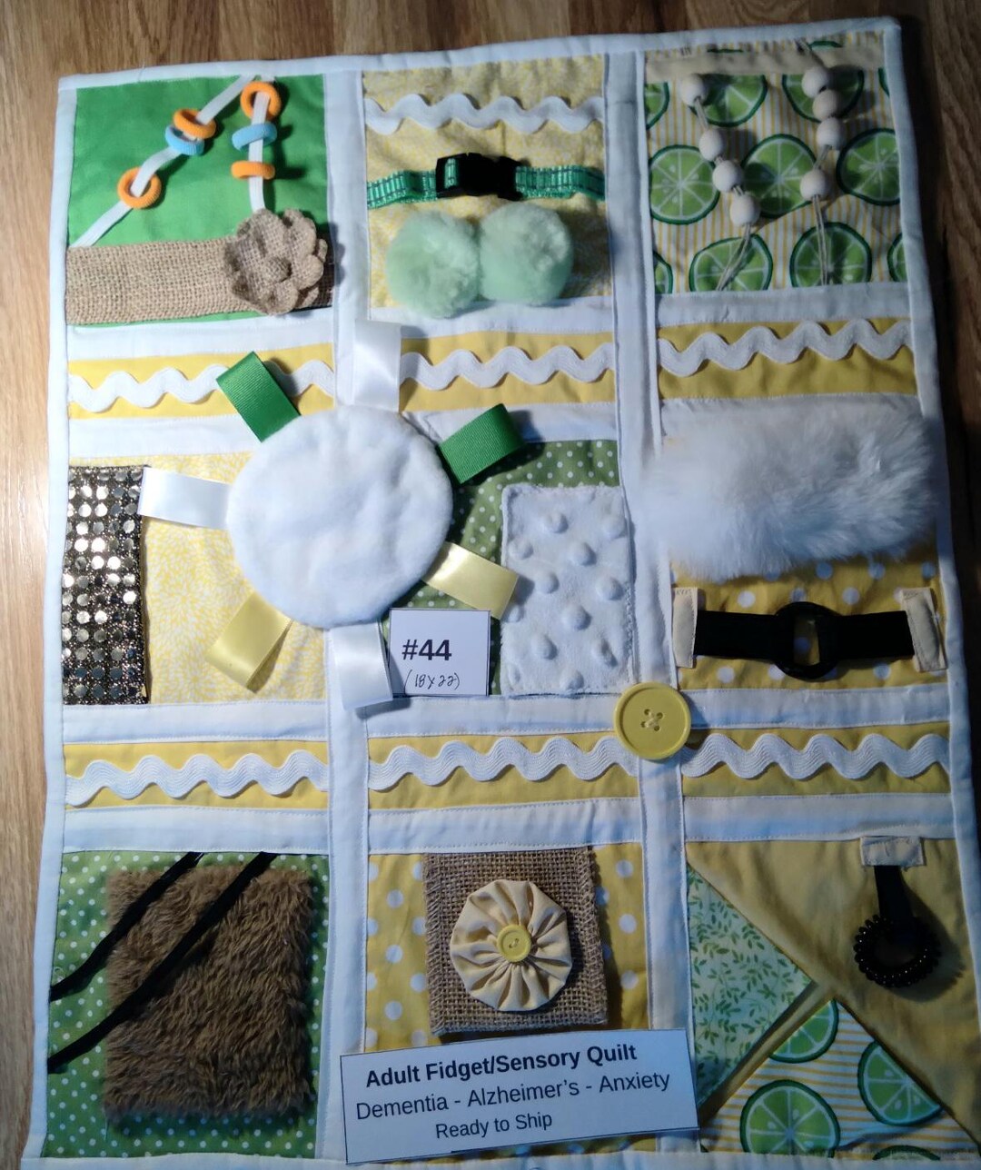 Sensory Fidget Quilt for Dementia, Anxiety Relief (18"x22") - Etsy