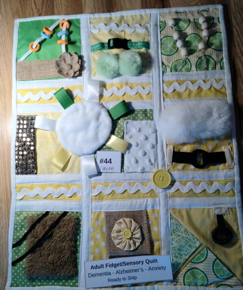 Sensory Fidget Quilt for Dementia, Anxiety Relief (18"x22") - Etsy