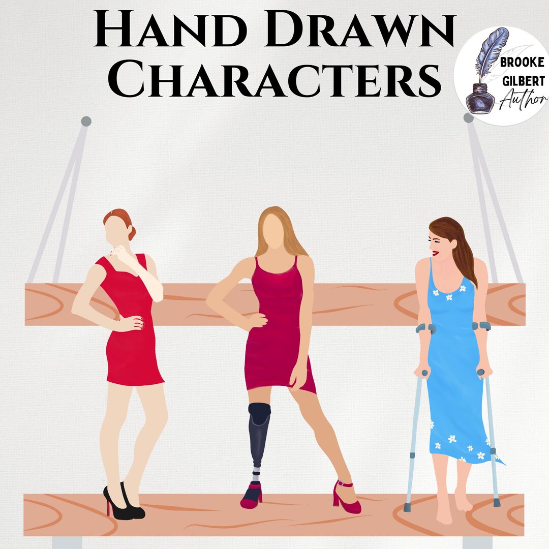Custom Character Art. Hand Drawn Characters. Book Cover Art Design ...