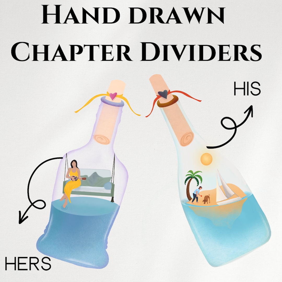 Custom Hand-drawn Chapter Divider Art: Book Cover Design (digital ...