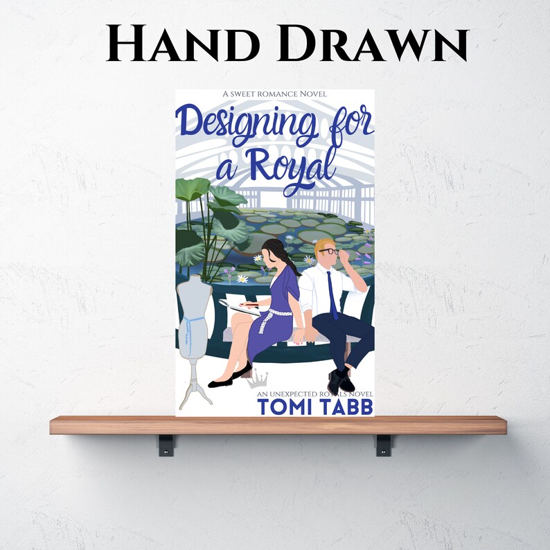 Custom Hand Drawn Book Cover Art: Unique Author Gift (digital Download ...