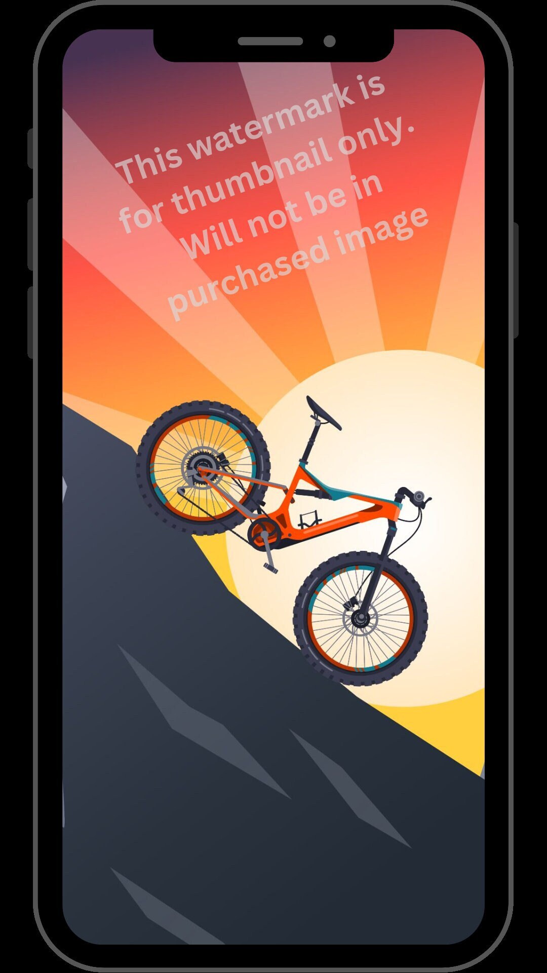 Mountain Bike Phone Lockscreen Image for Phone Wallpaper MTB Cycling ...