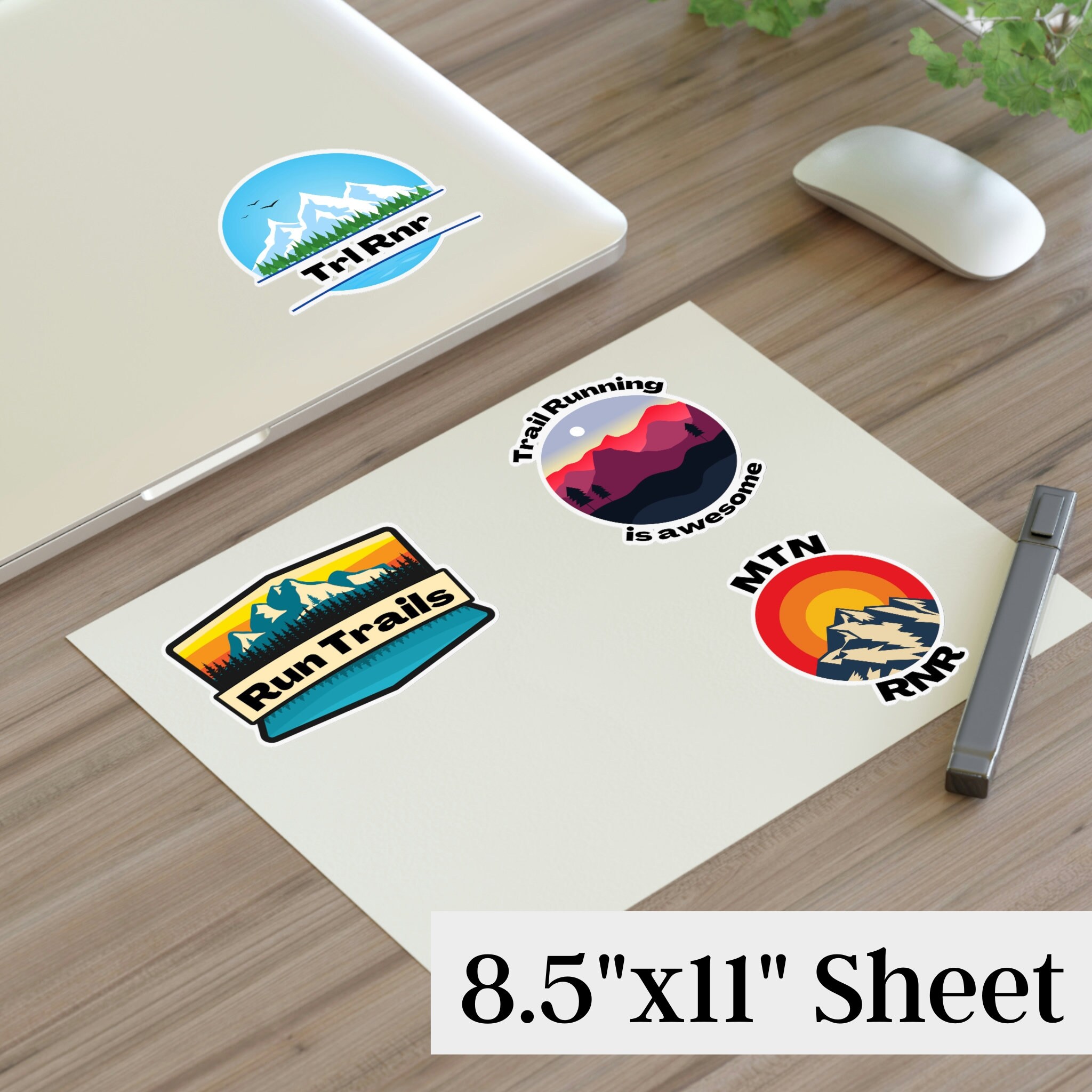 Trail Running Sticker 4-pack Sheet 4-sticker Pack for Trail - Etsy