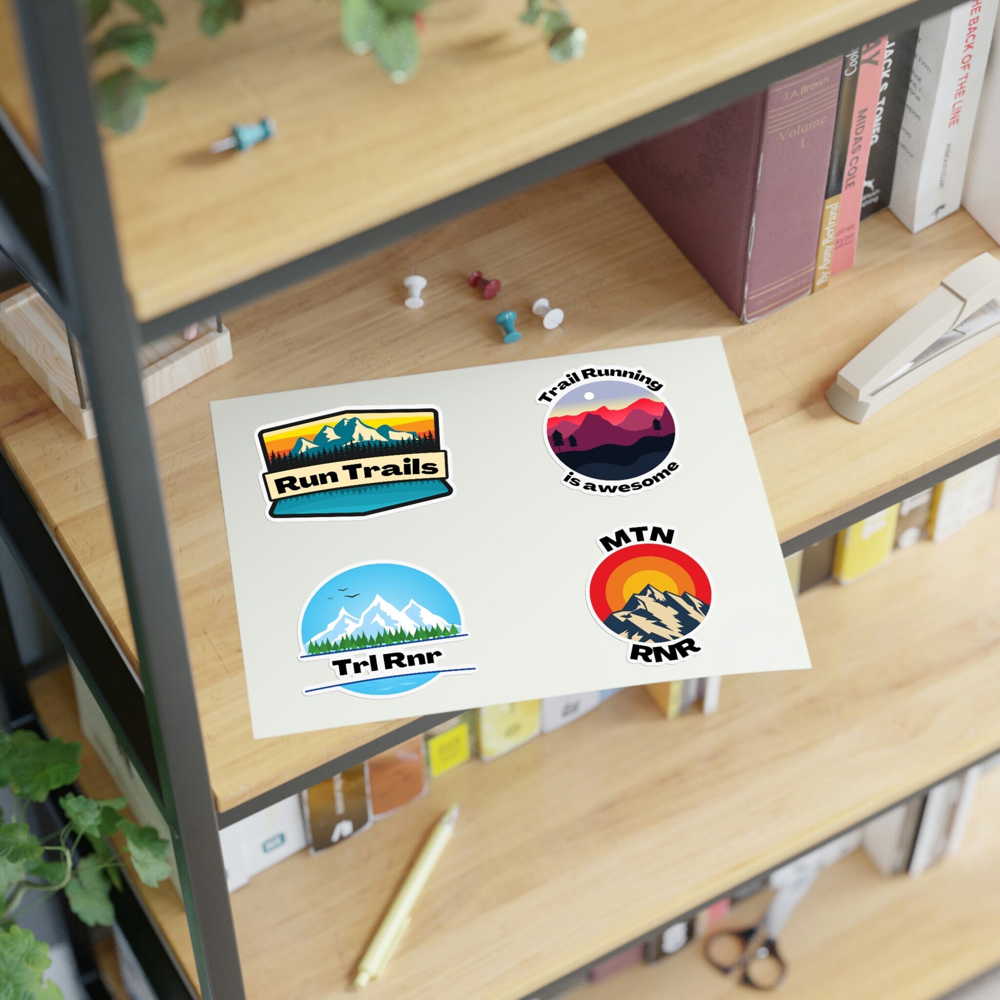 Trail Running Sticker 4-pack Sheet 4-sticker Pack for Trail and ...