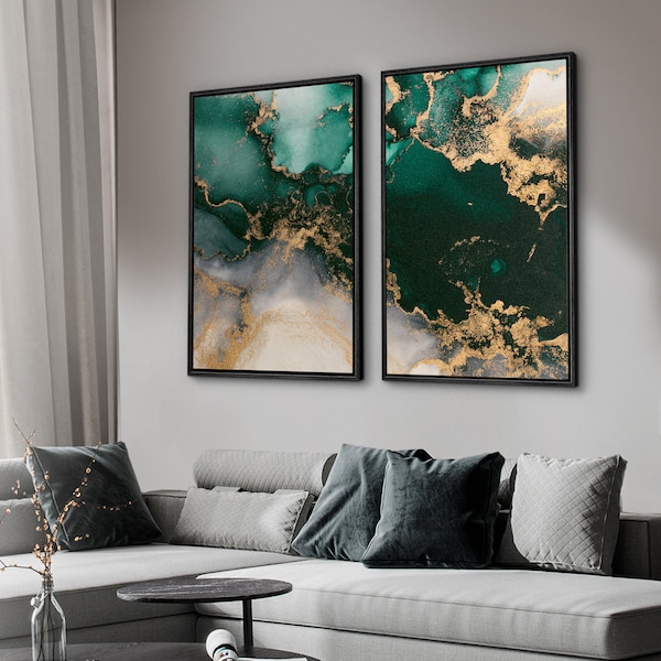 Emerald Wall Art - Etsy