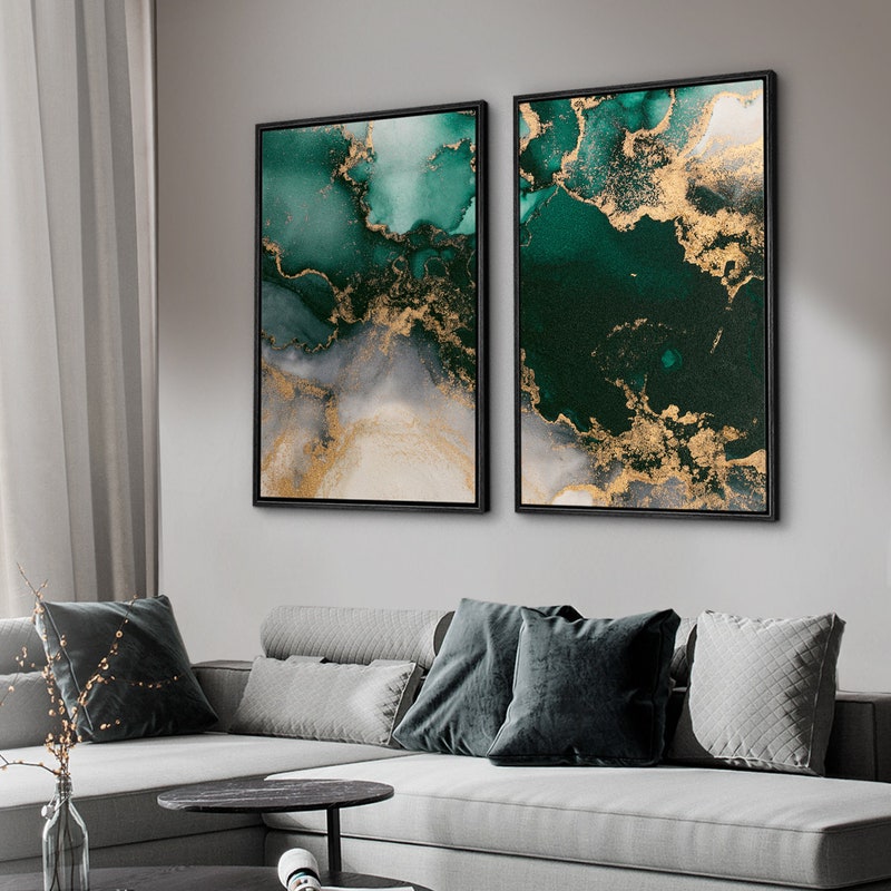 Emerald Wall Art - Etsy