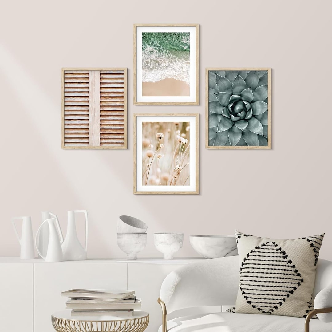 Framed Wall Art Prints Set of 4 Wall Art Botanical Flower Nature ...