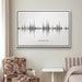 Framed Canvas Wall Art Black and White Music Sound Wave Print ...