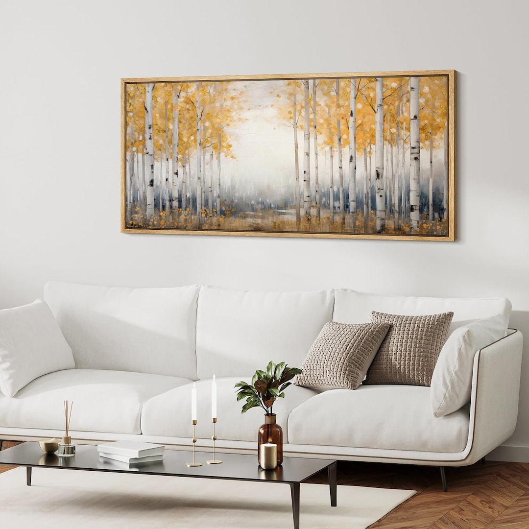 Large Wall Art Framed Canvas Forest Landscape Print Nature Woodland Panoramic Wall Art Decor ...