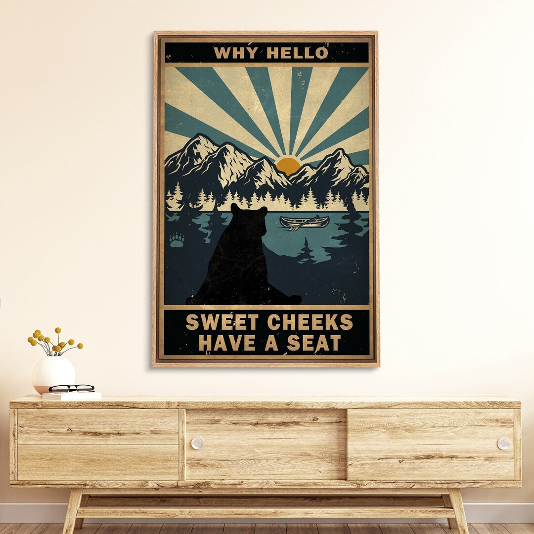 Quote Wall Art Print Framed, Hello Sweet Cheeks, Inspirational Quotes ...