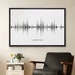 Framed Canvas Wall Art Black and White Music Sound Wave Print ...