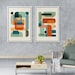 Framed Canvas Wall Art Set Colorful Geometric Color Blocks - Etsy