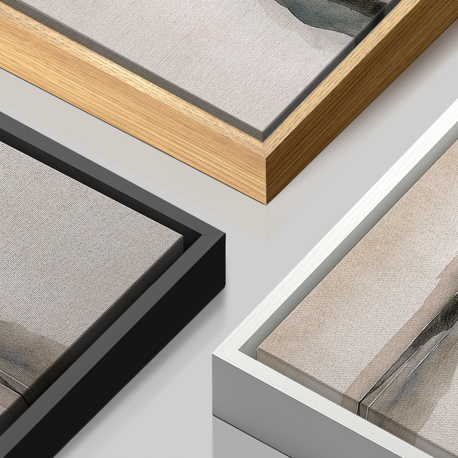 Framed Canvas Wall Art Prints Set of 3 Natural Landscape Art Print ...