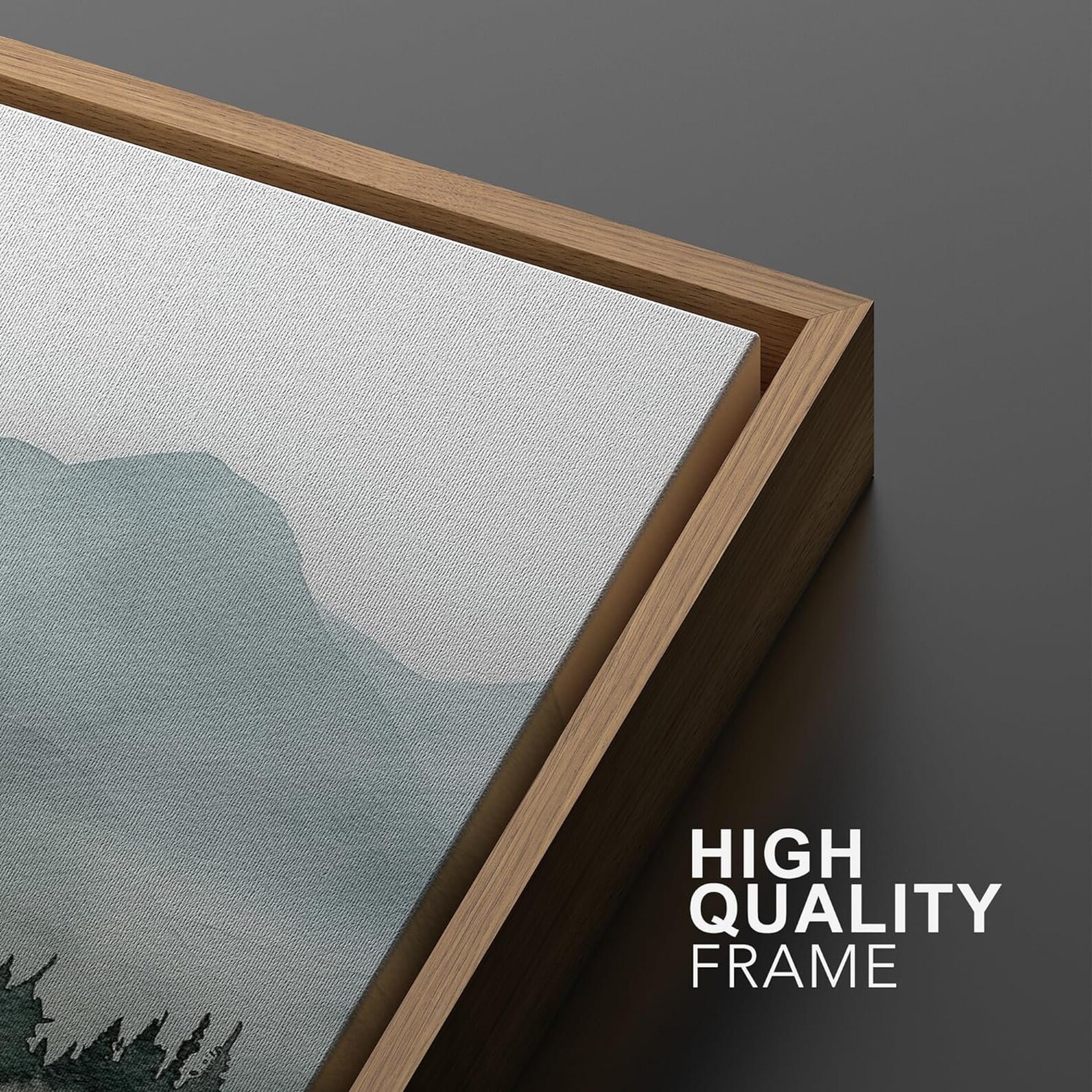 Framed Canvas Wall Art Prints Set of 3 Misty Forest Lake Mountain ...