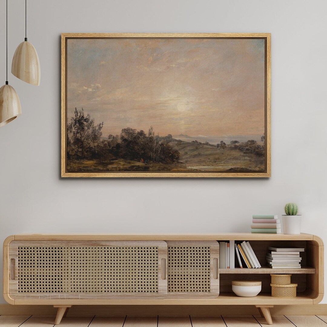 Landscape Wall Art Print Framed, Vintage Landscape Art Print, Modern ...